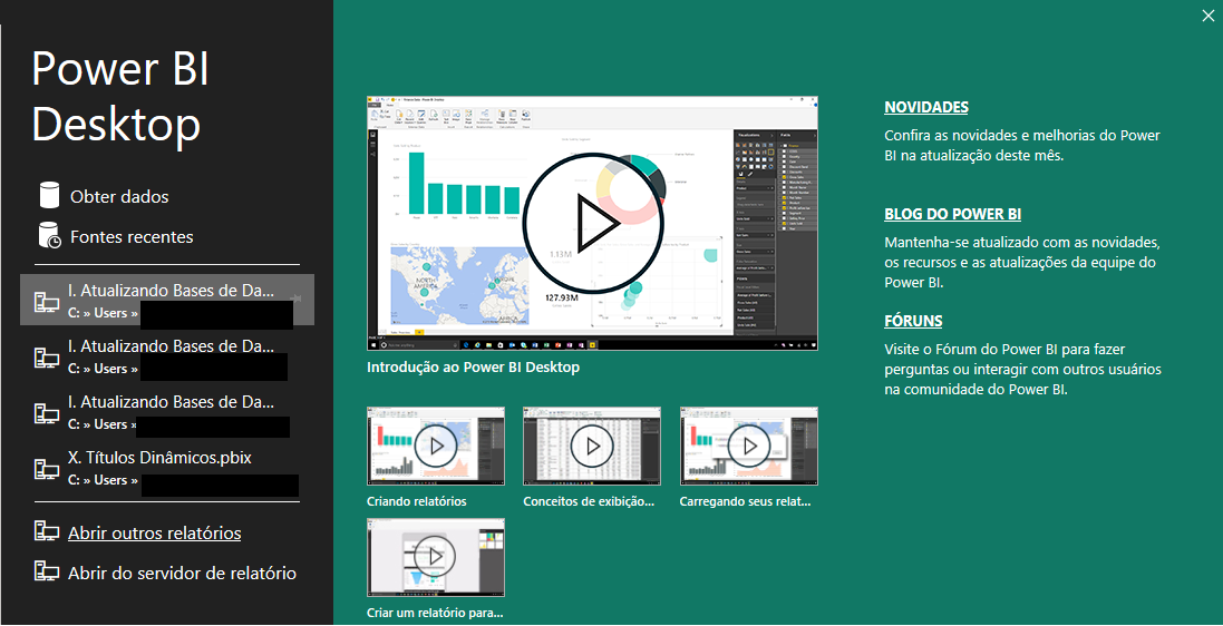 POWER BI - Importação de dados